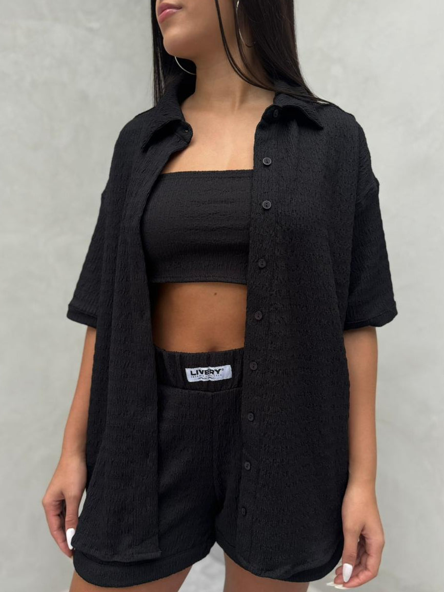 Trio sorvette - Negro – PINKBERRY Moda